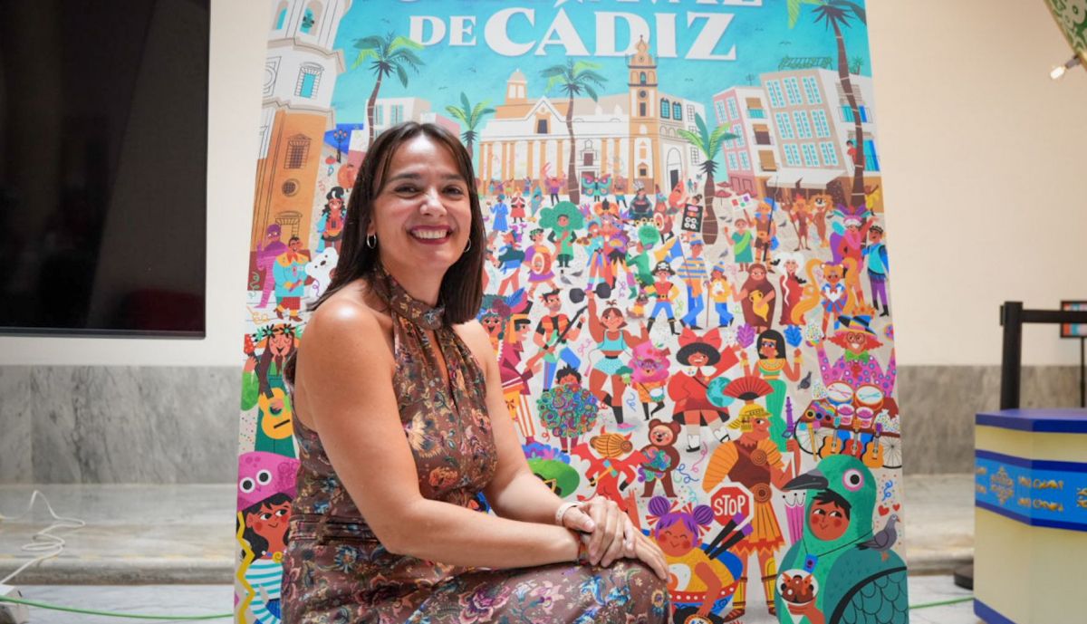Así es el colorido cartel de Raquel Jove: más de 60 personajes para anunciar el Carnaval de ...
